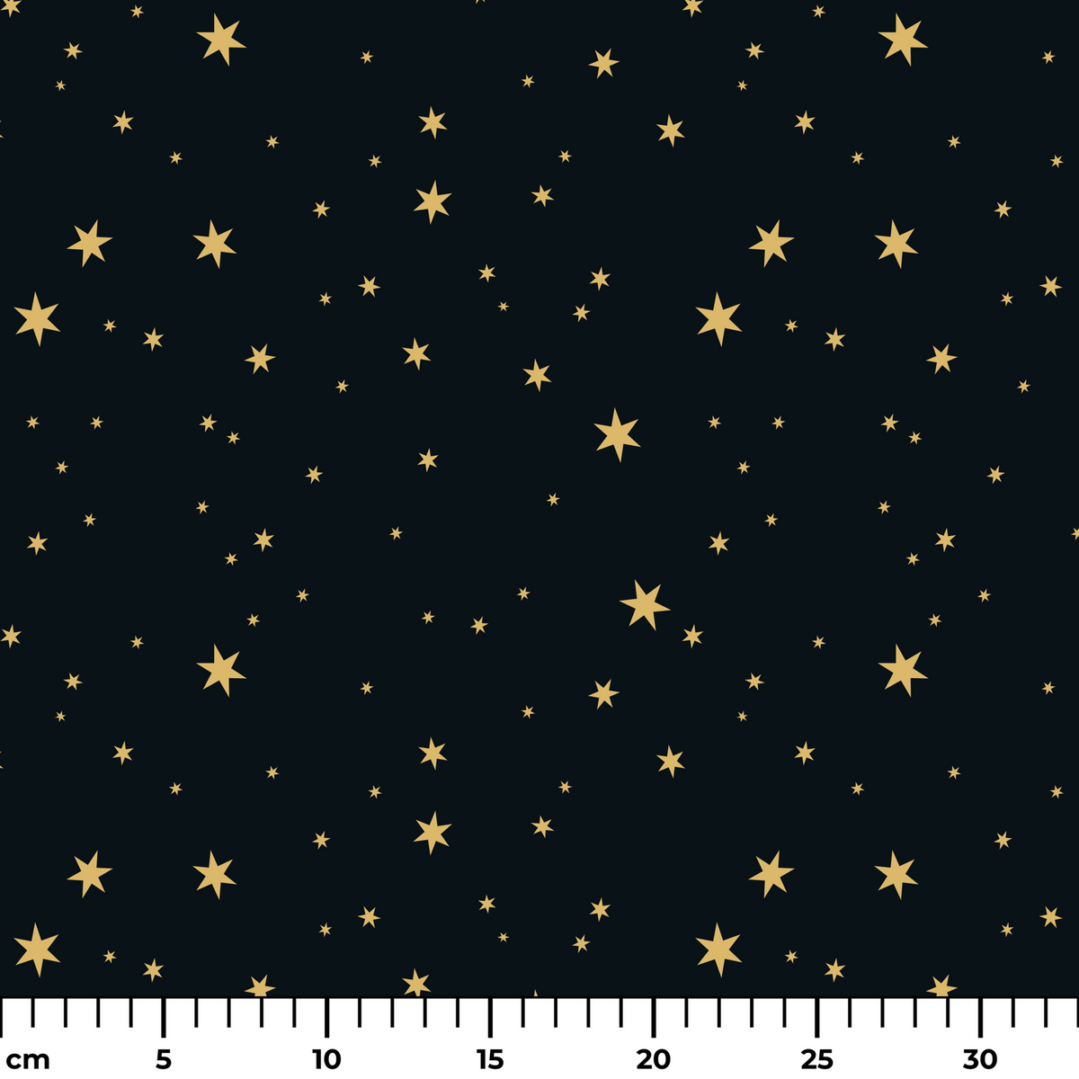Estrellas Doradas en Fondo Negro | Tela por metro – Sutex
